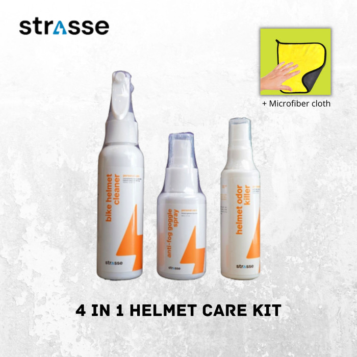 Jual STRASSE Paket Perawatan Helm 4 in 1 Helmet Care Kit - Parfum ...