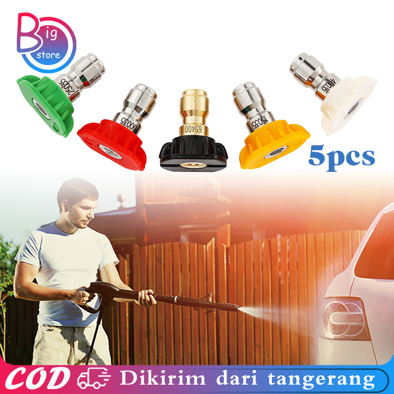 Jual Quick Connect Jet Sprayer 5pcs Washer Nozzle Spray Nozzle 1/4 ...