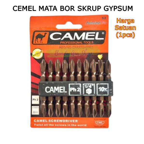 Jual 1 Pc- Mata Obeng Gypsum bolak balik - Camel Mata Bor Sekrup Gypsum ...