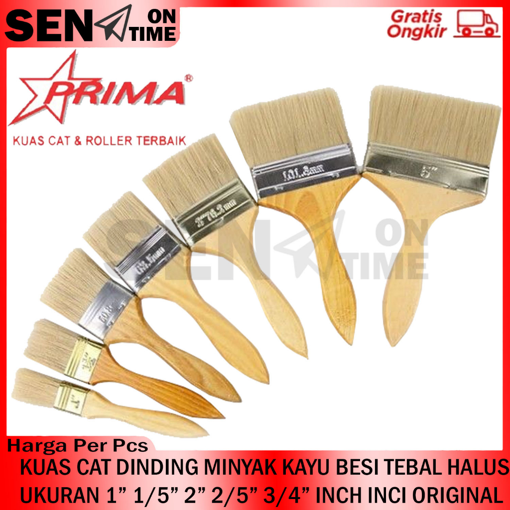 Jual KUAS CAT ROLLER DINDING GAGANG KAYU BESI MINYAK BULU HALUS LEMBUT ...