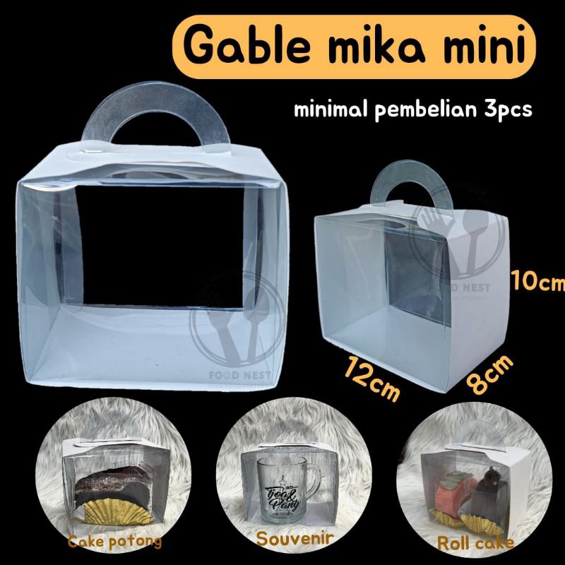 Jual mika slice mika souvenir box tenteng souvenir bening mika tenteng ...