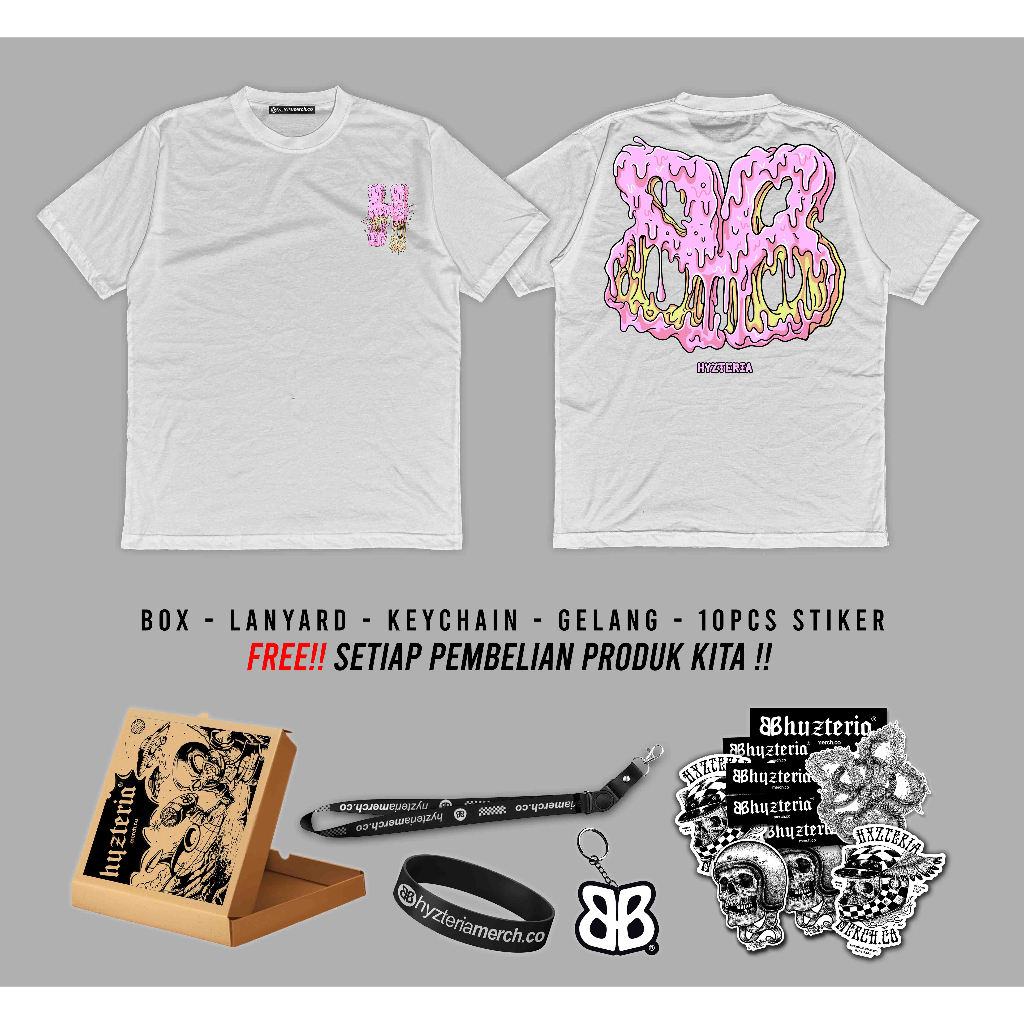 Jual Hyzteriamerch | oversize Drip Logo Putih | Shopee Indonesia