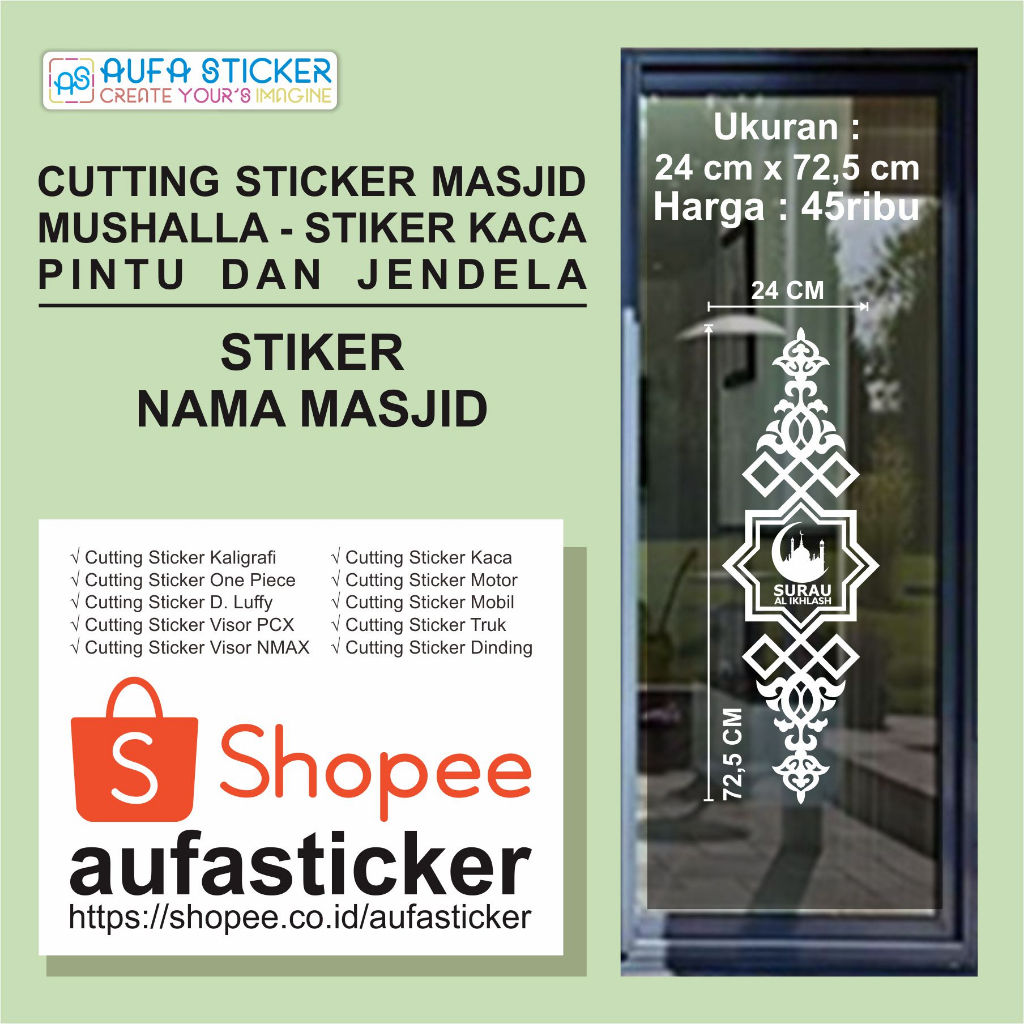 Jual Cutting Sticker Nama Masjid | Shopee Indonesia