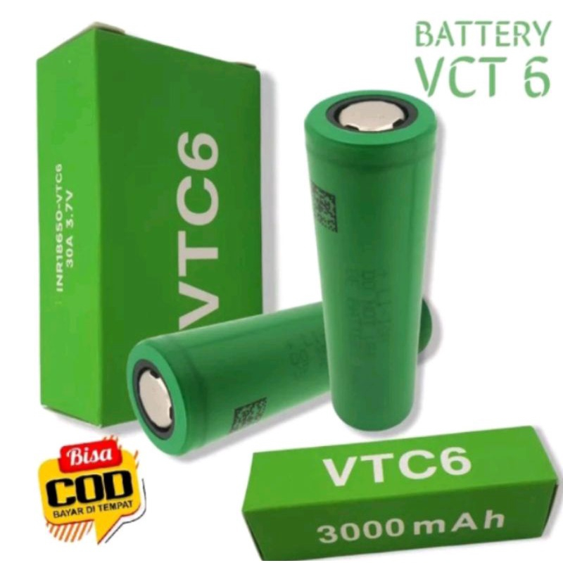 Jual battrey Sony VTC6 satu kotak isi 2pcs INR 18650 vtc6 3000mh ...
