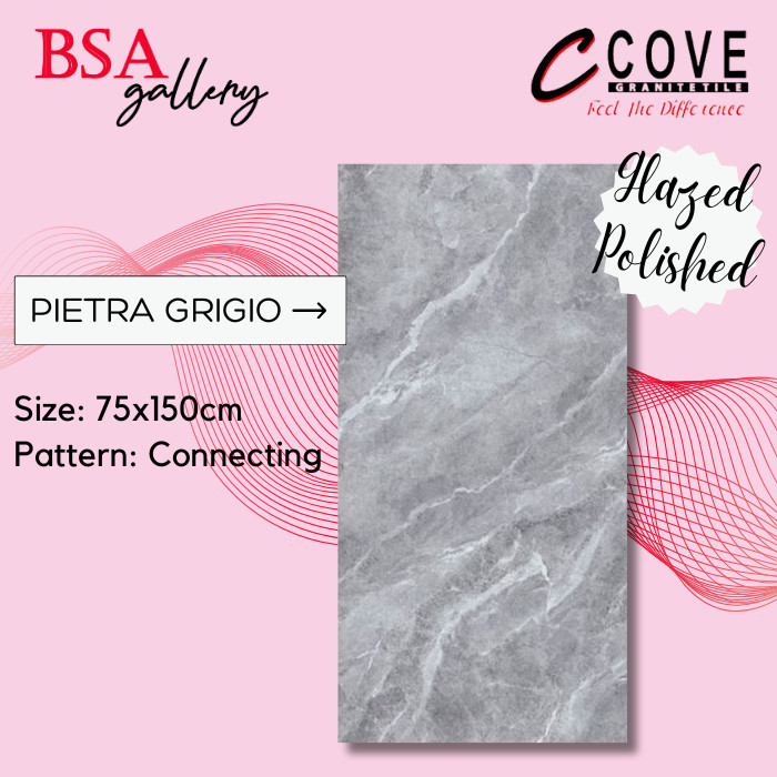 Jual GRANIT COVE BIG SLAB 75X150 PIETRA GRIGIO GRANITE TILE ABU MARMER ...