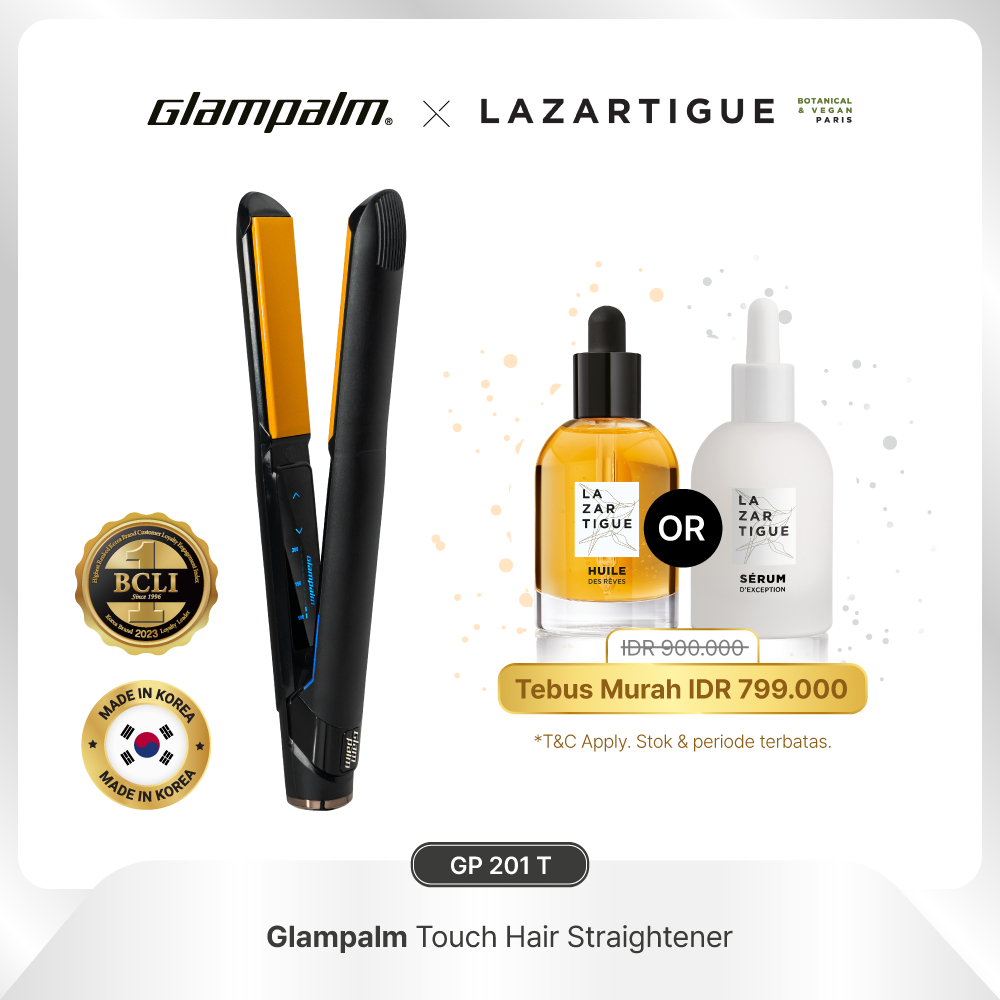 Jual Glampalm Catokan Pelurus Rambut / Hair Straightener GP201 Touch | Shopee Indonesia