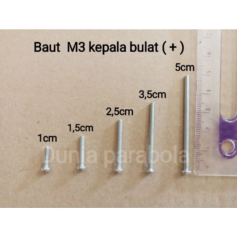 Jual Baut 3mm m3 Baut 3 mm 3x10 3x15 3x25 3x35 3x50 per 10pcs | Shopee ...