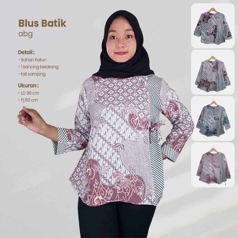 Jual Blus Batik Soft Abg Lengan Panjang - Sekar Ayu Batik | Shopee ...