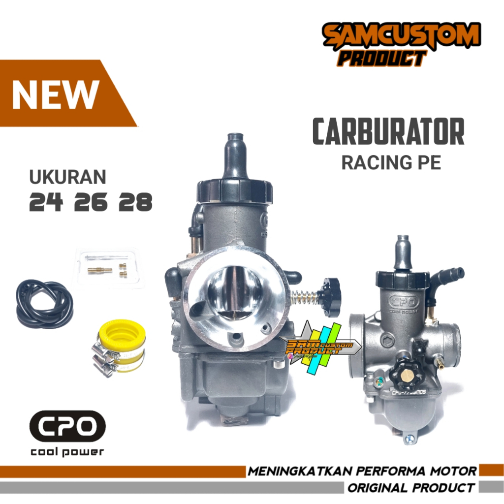 Jual Karburator Karbu Pe 24 26 28 mm CPO Cool Power Black Series Skep Kuningan | Shopee Indonesia