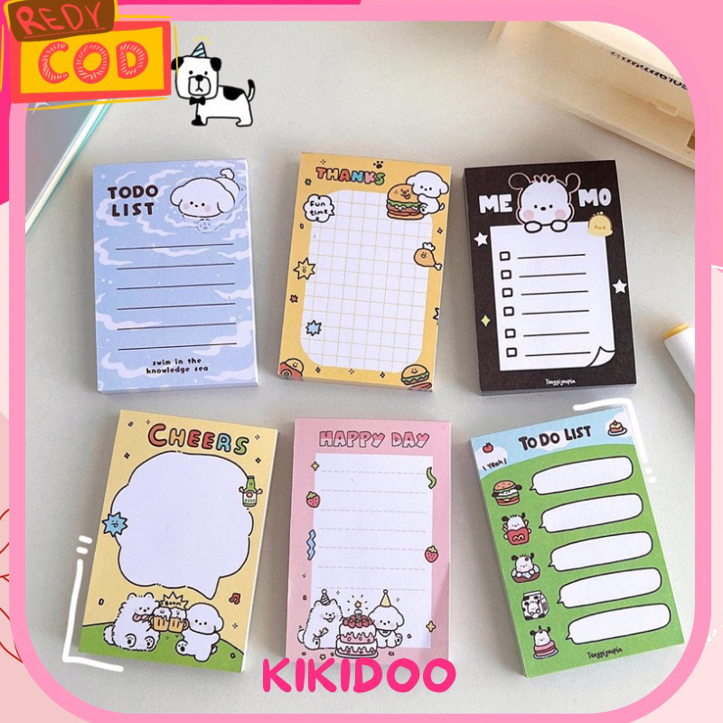 Jual Kikidoo Sticky Note Memo Pad 80 Lembar Kawaii Lucu To Do List ...