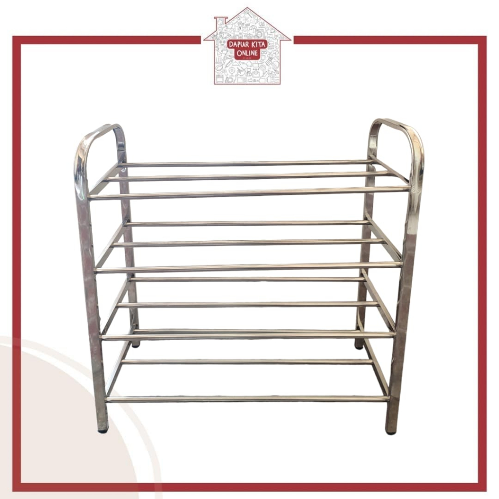 Jual Rak Sepatu & Sendal Stainless Steel 3,4 dan 5 Susun Tempat Alas ...