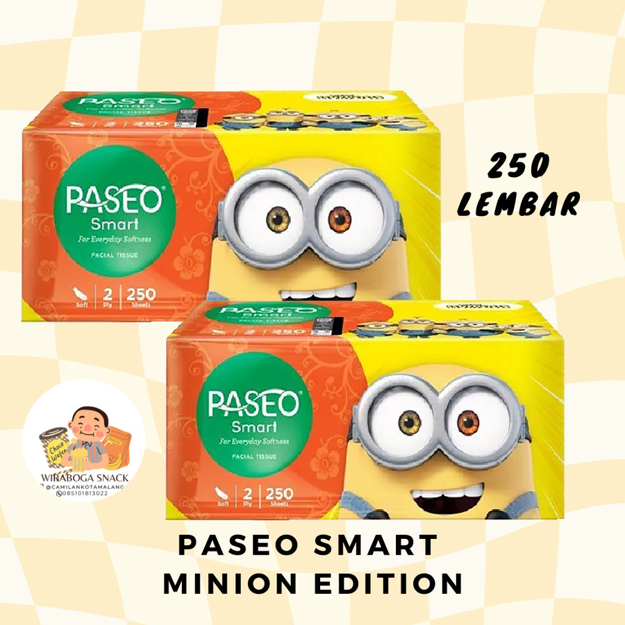 Jual PASEO TISSUE SMART Minion edition 250 sheets - 200 sheet - Minion ...