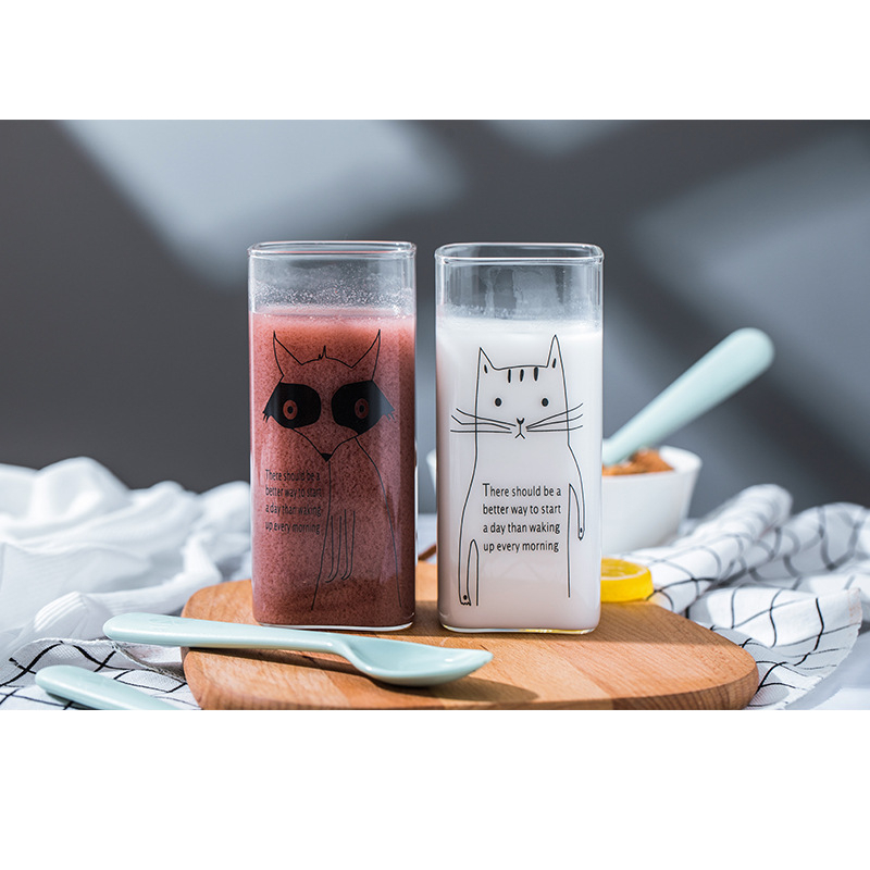 Jual Gelas Kotak 400 ml - Gelas Kaca - Gelas Unik - Gelas Minum - Gelas ...