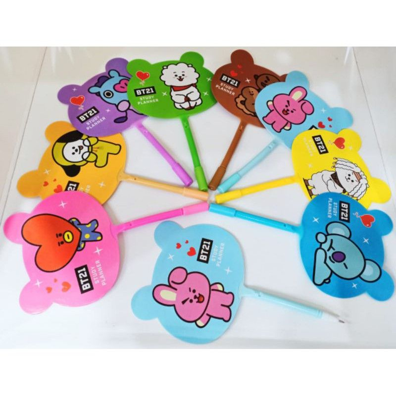 Jual Kipas Pulpen Karakter BTS Kipas K-pop Kipas Tangan Handfan Kipas ...