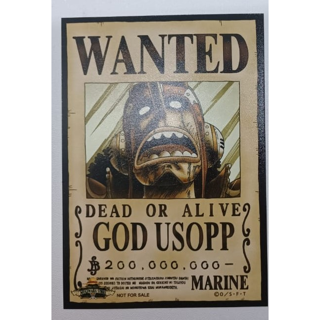 Jual One Piece Mugiwara Store Japan Mini Wanted Poster God Usopp ...
