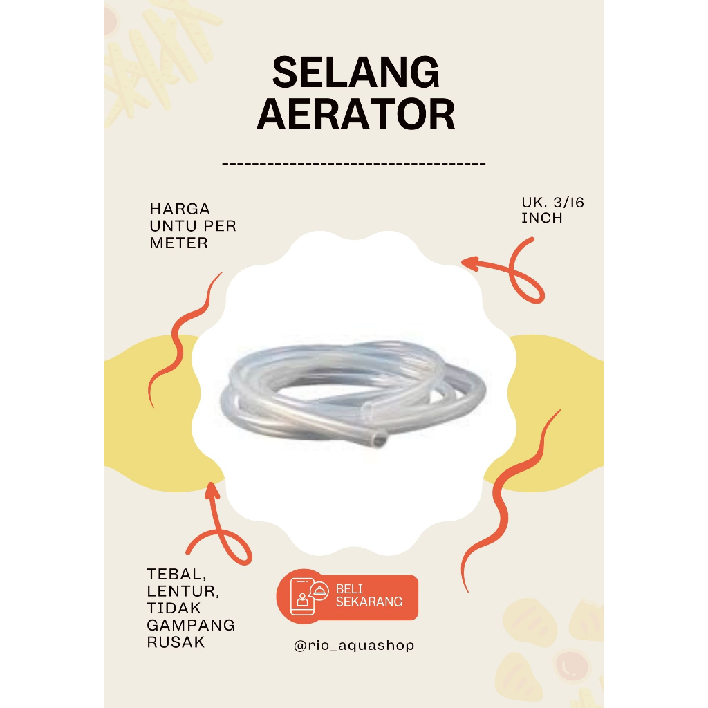 Jual Selang Air Aquarium Elastis Waterpass / Selang Bening Aerator ...
