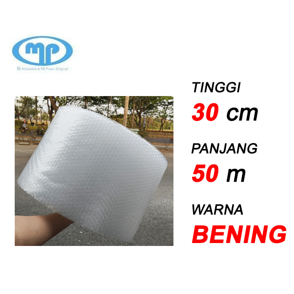 Jual Bubble Wrap Plastik Buble Bening Clear Hitam Black KECIL GMP / MP 50m x 30cm (OJOL Only ...