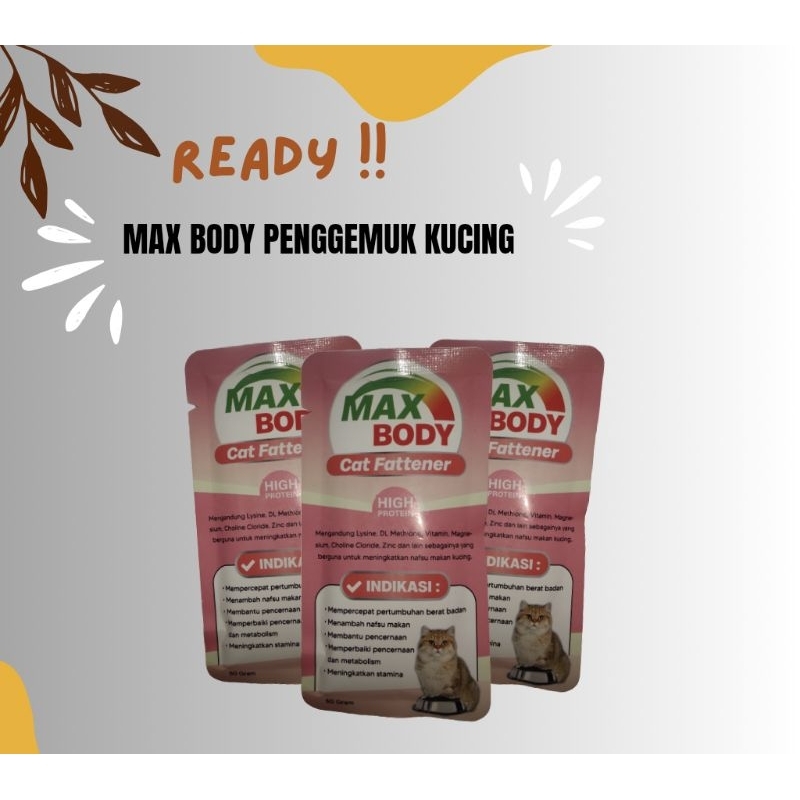 Jual Vitamin penggemuk kucing MAX BODY | Shopee Indonesia