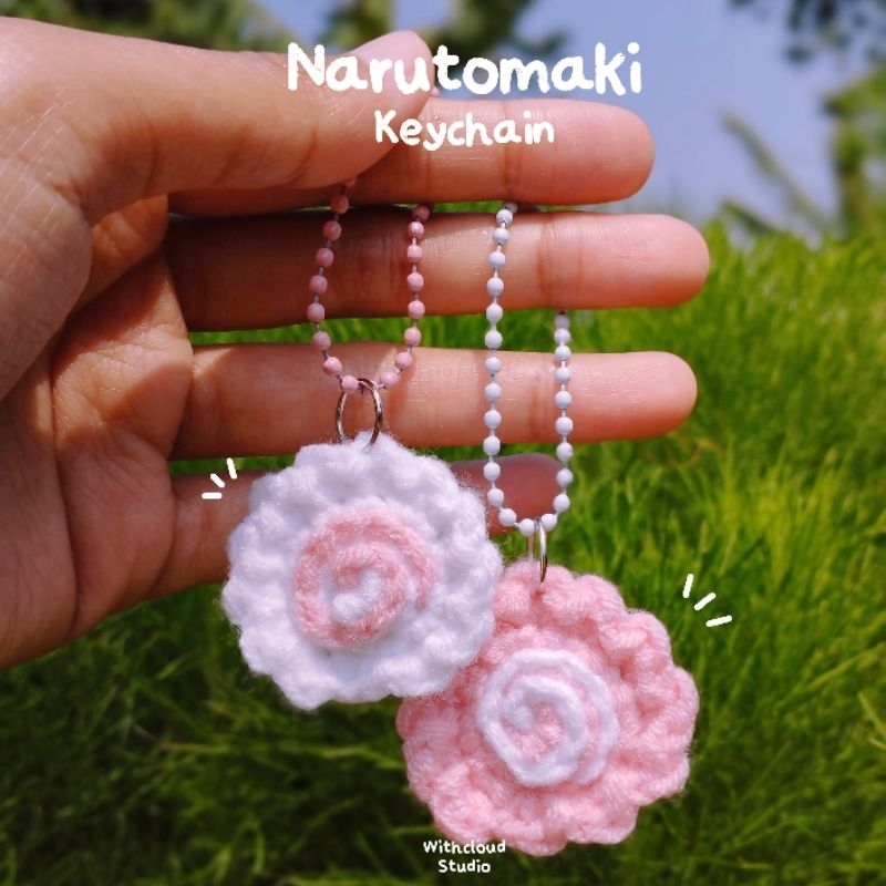 Jual Narutomaki crochet keychain | Gantungan Kunci/Tas Rajut | Shopee ...