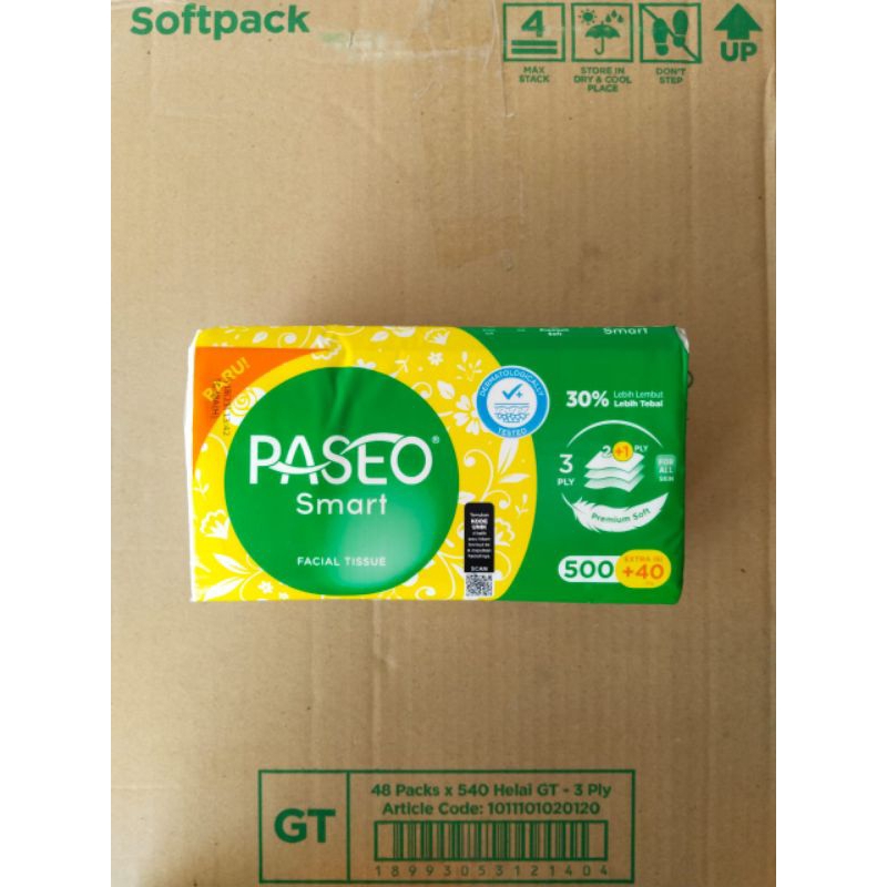 Jual Tissue Tisu Paseo Smart Facial Wajah 540 sheet 3ply | Shopee Indonesia