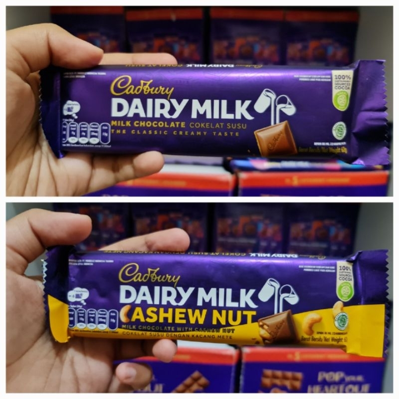 Jual Cadbury Dairy Milk 62gram - Coklat Cadbury Diary Milk 62gr - Dairy ...