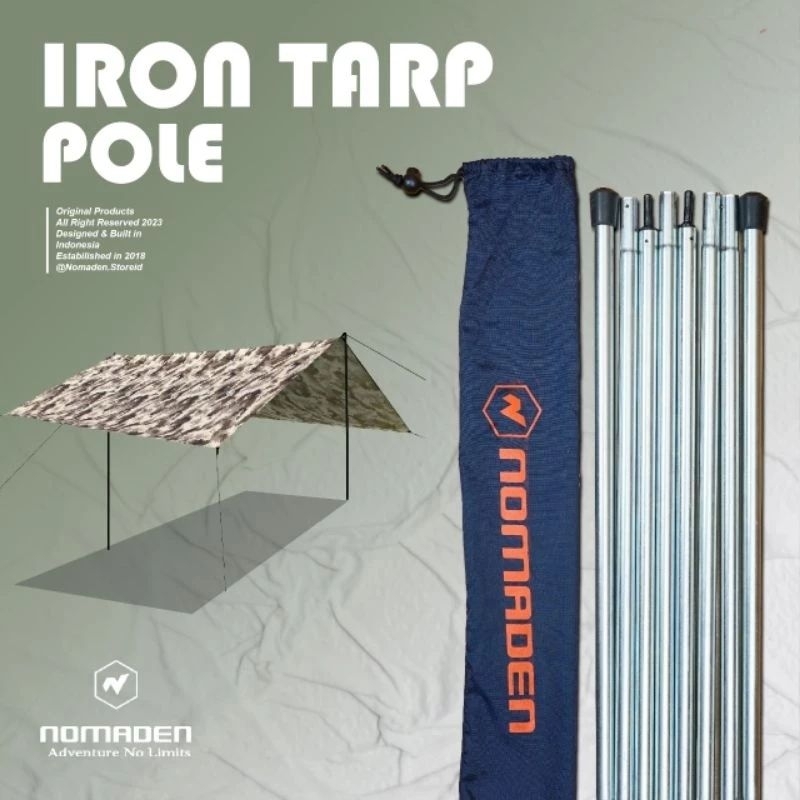 Jual Iron tarp pole tent tiang double pole frame bivak shelter tenda ...