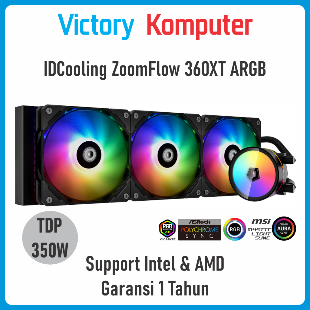 Jual IDCooling ZOOMFLOW 360 XT ARGB AIO CPU Water Cooling ID-COOLING 360mm AIO Liquid Cooler CPU ...