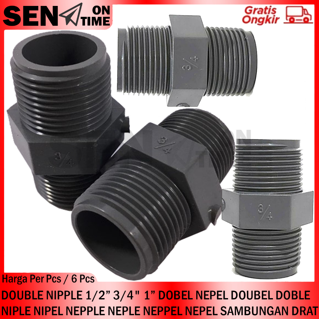 Jual Power Aw Doble Nepel Double Neple Nipel Niple Nepple Sambungan Drat Derat Sambung Pipa Pipe ...