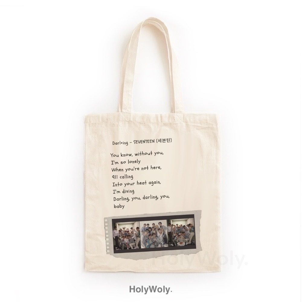 Jual HW Tote Bag Kanvas SEBONG SEVENTEEN / ToteBag Canvas UNISEX ...