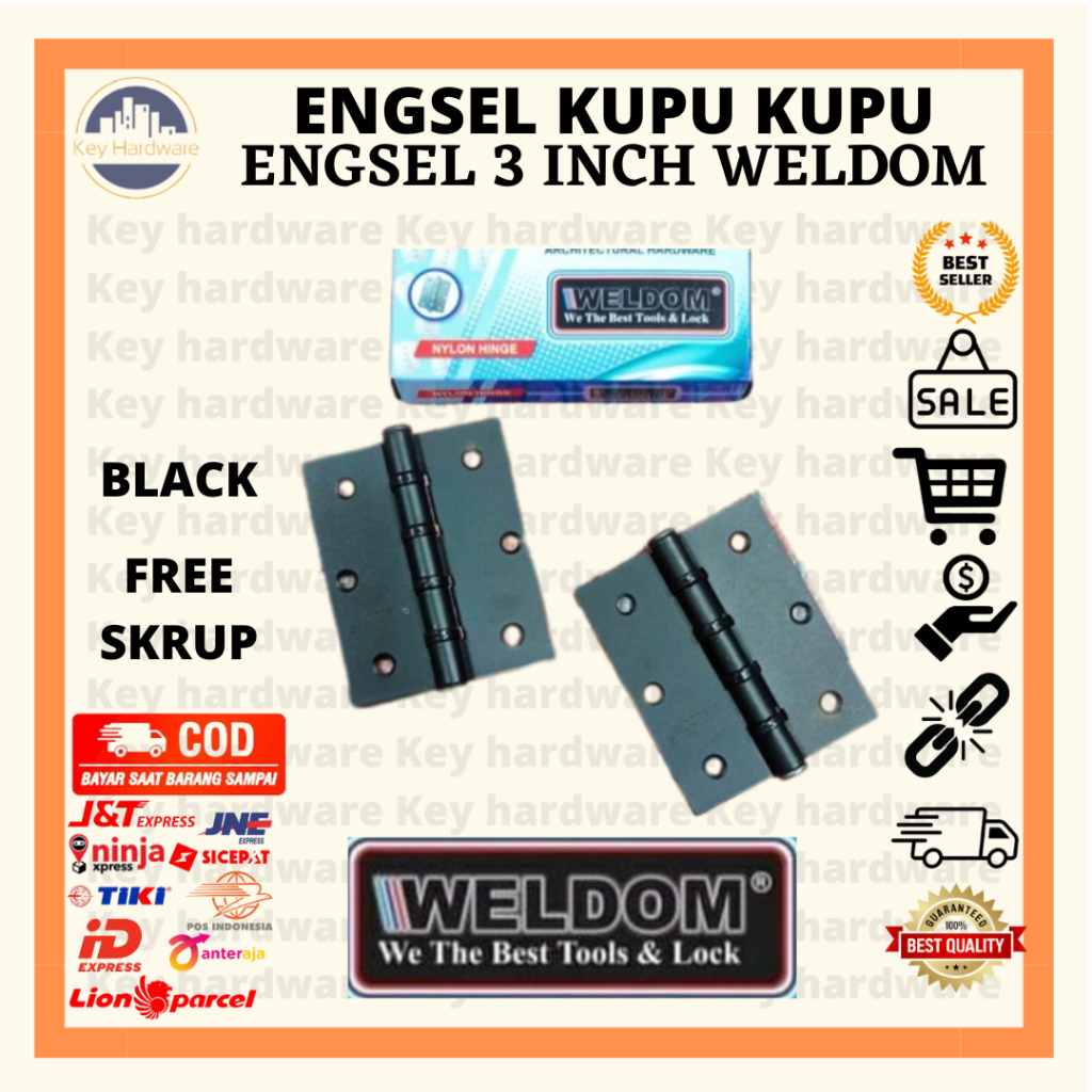 Jual Engsel pintu atau jendela model kupu-kupu 3inch Weldom | Shopee ...