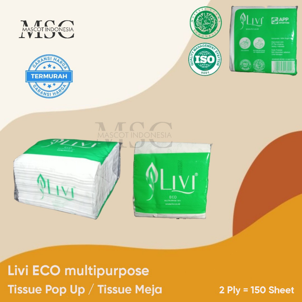Jual Tissue Livi Eco Multipurpose (Pop Up) | Shopee Indonesia
