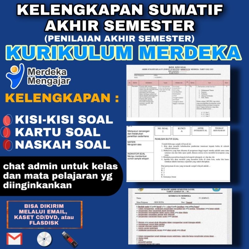 Jual soal sumatif akhir semester, penilaian akhir semester, kurikulum ... Jual soal sumatif akhir semester, penilaian akhir semester, kurikulum ...