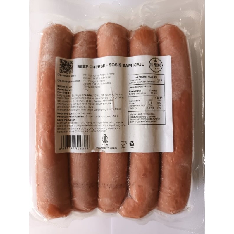 Jual El Primo Sosis Sapi 1kg Beef Picnic - Chicken Picnic - Sausage ...