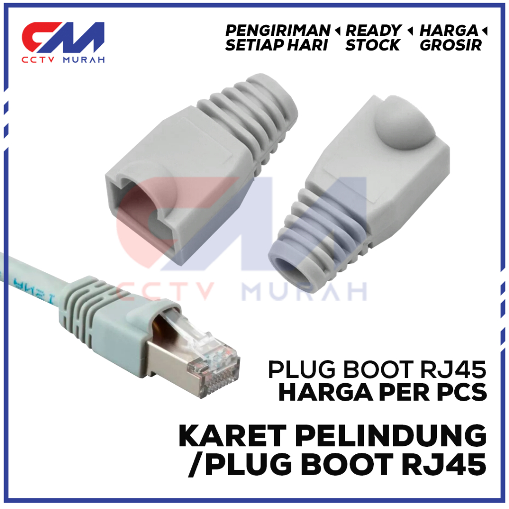 Jual Plug Boot Cover RJ45 Karet Pelindung UTP Sarung Kabel LAN Plugboot ...