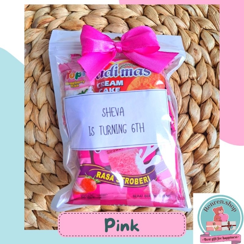 Jual Paket 10 pcs - Mini gift snack hampers snack murah (PINK) | Shopee ...