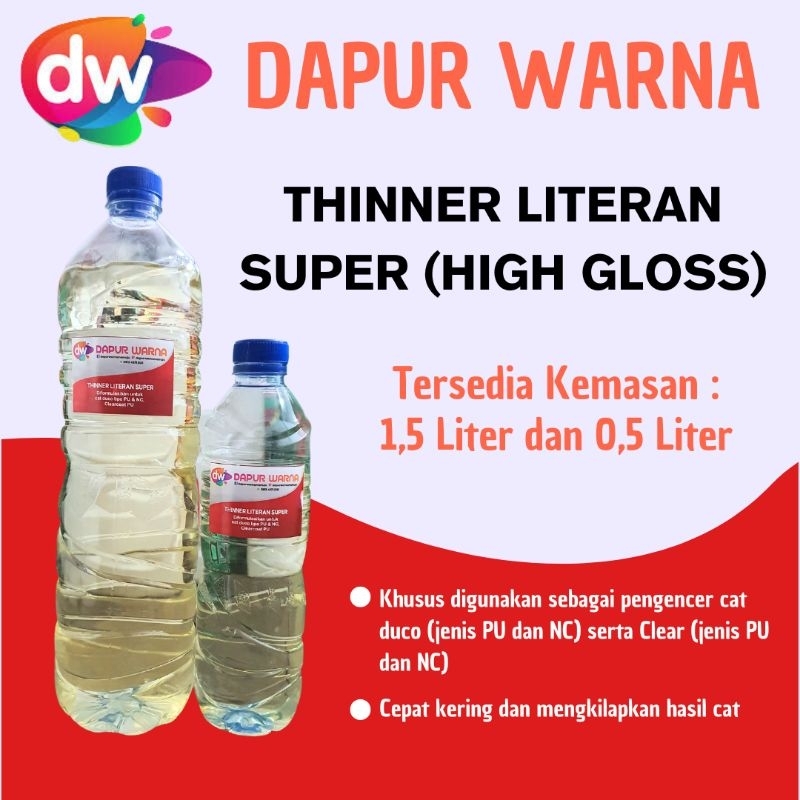 Jual [Sulsel-Sulbar] Thinner Literan/Eceran Jenis Super (High Gloss ...