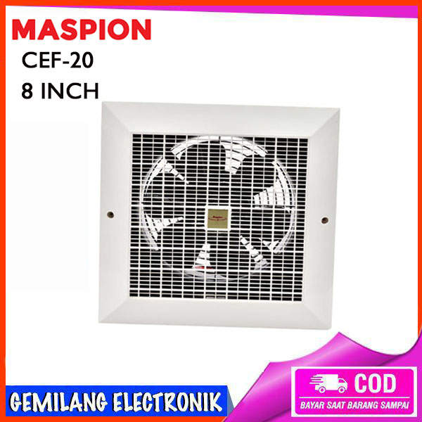 Jual MASPION CEF-20 Kipas Exhaust Fan Plafon Ukuran 8 Inch | Shopee ...