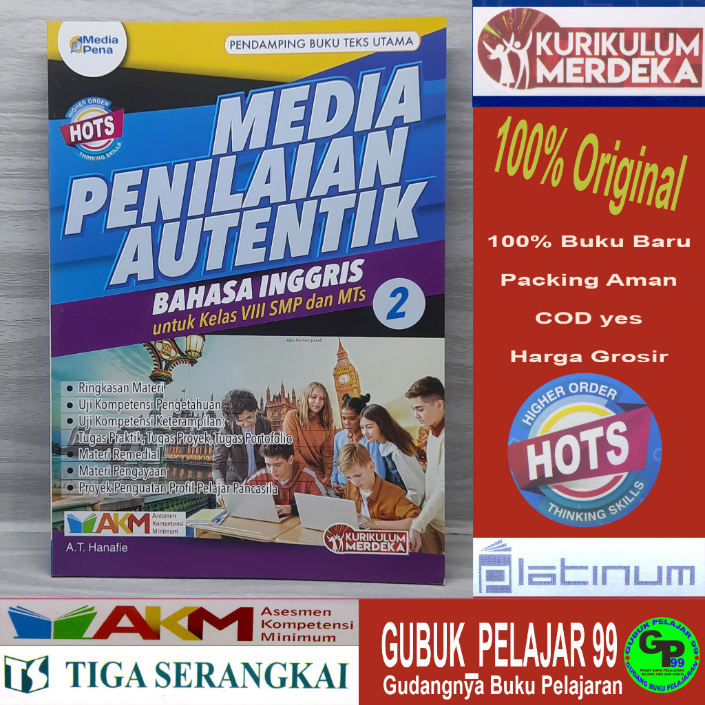 Jual Media Penilaian Autentik BAHASA INGGRIS Kelas 8 SMP/MTs Kurikulum Merdeka TIGA SERANGKAI ...
