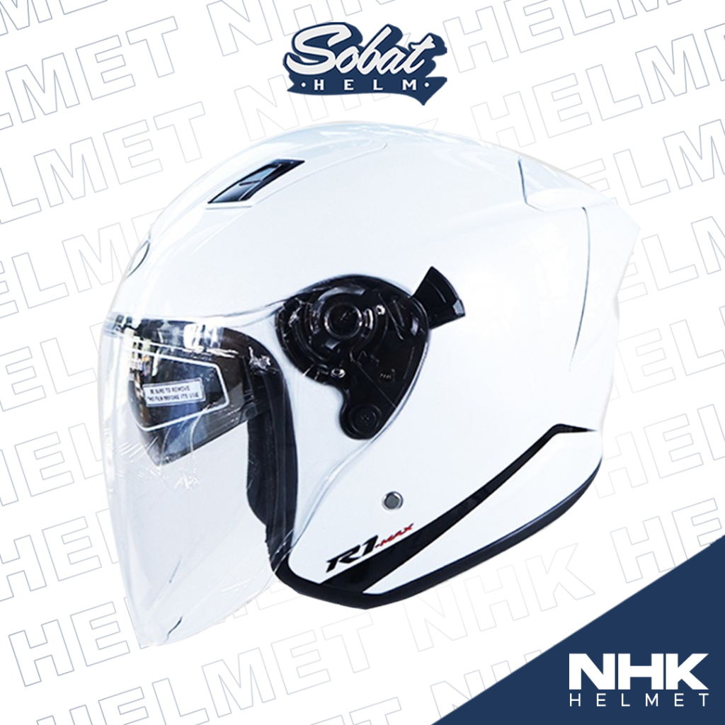Jual Helm NHK R1 MAX Solid Helm Half Face SNI | Shopee Indonesia