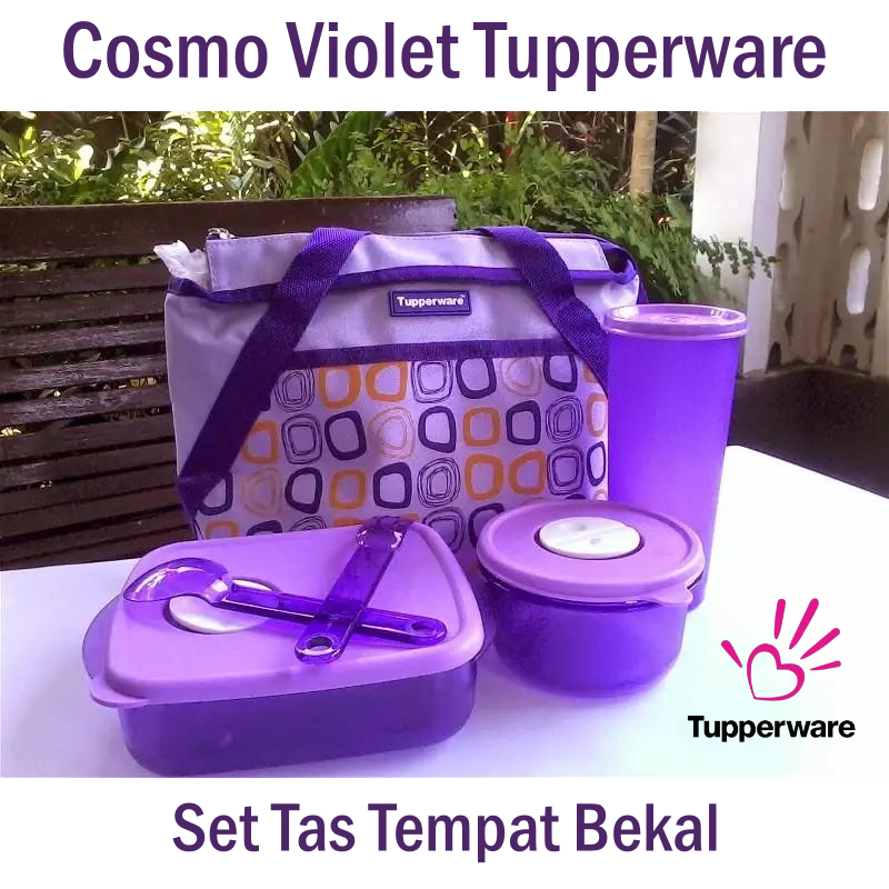 Jual TUPPERWARE COSMO VIOLET SET Tempat Bekal | Shopee Indonesia