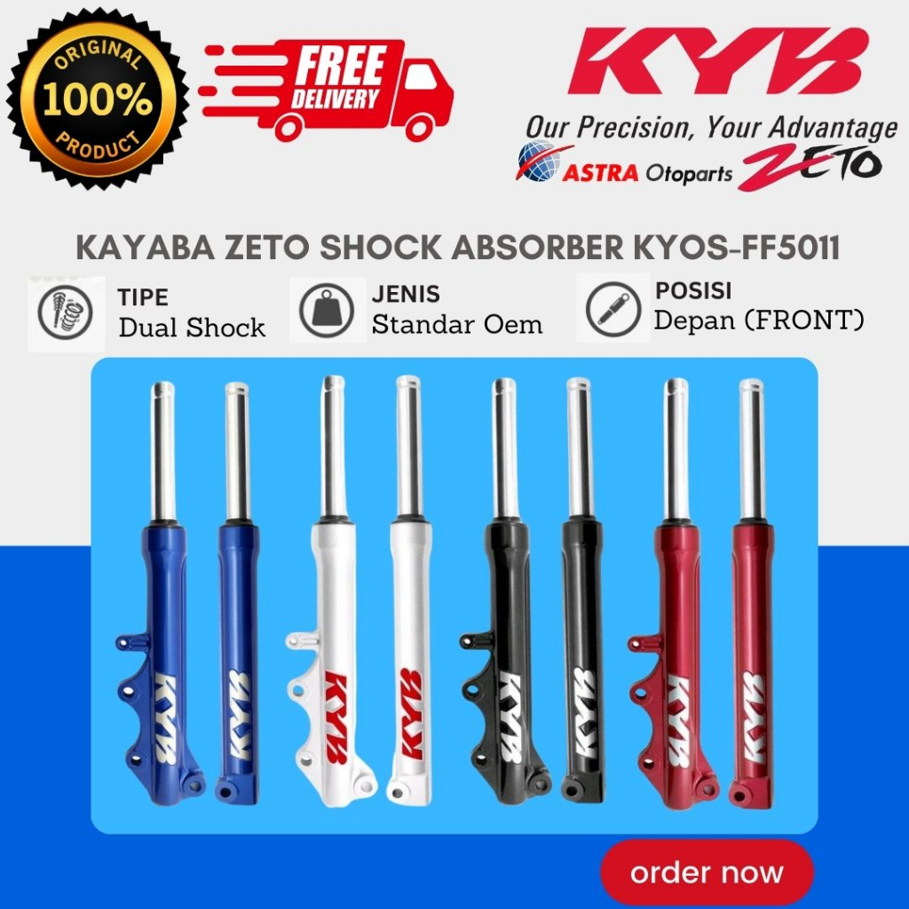 Jual SHOCK DEPAN + TABUNG KAYABA KYOS-FF5011 SERIES UNTUK BEAT / VARIO / SCOOPY / SHOCK AS ...