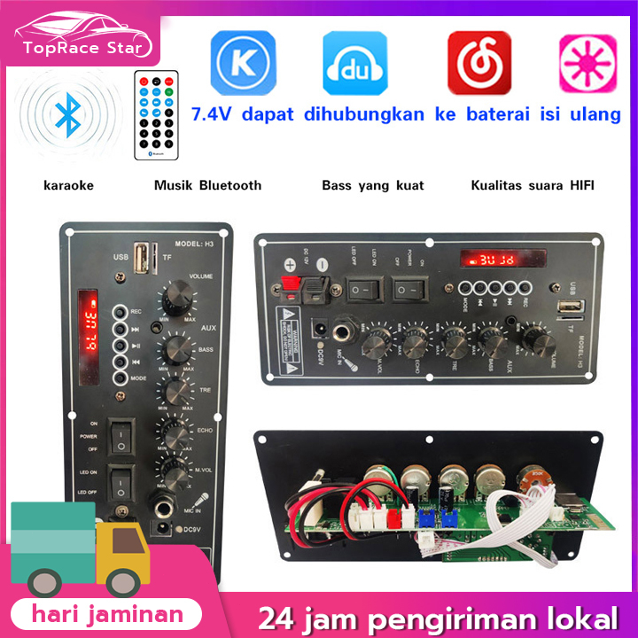 Jual 30W-120W Power Amplifier Papan Penguat mobil Bluetooth Audio 7.4V ...