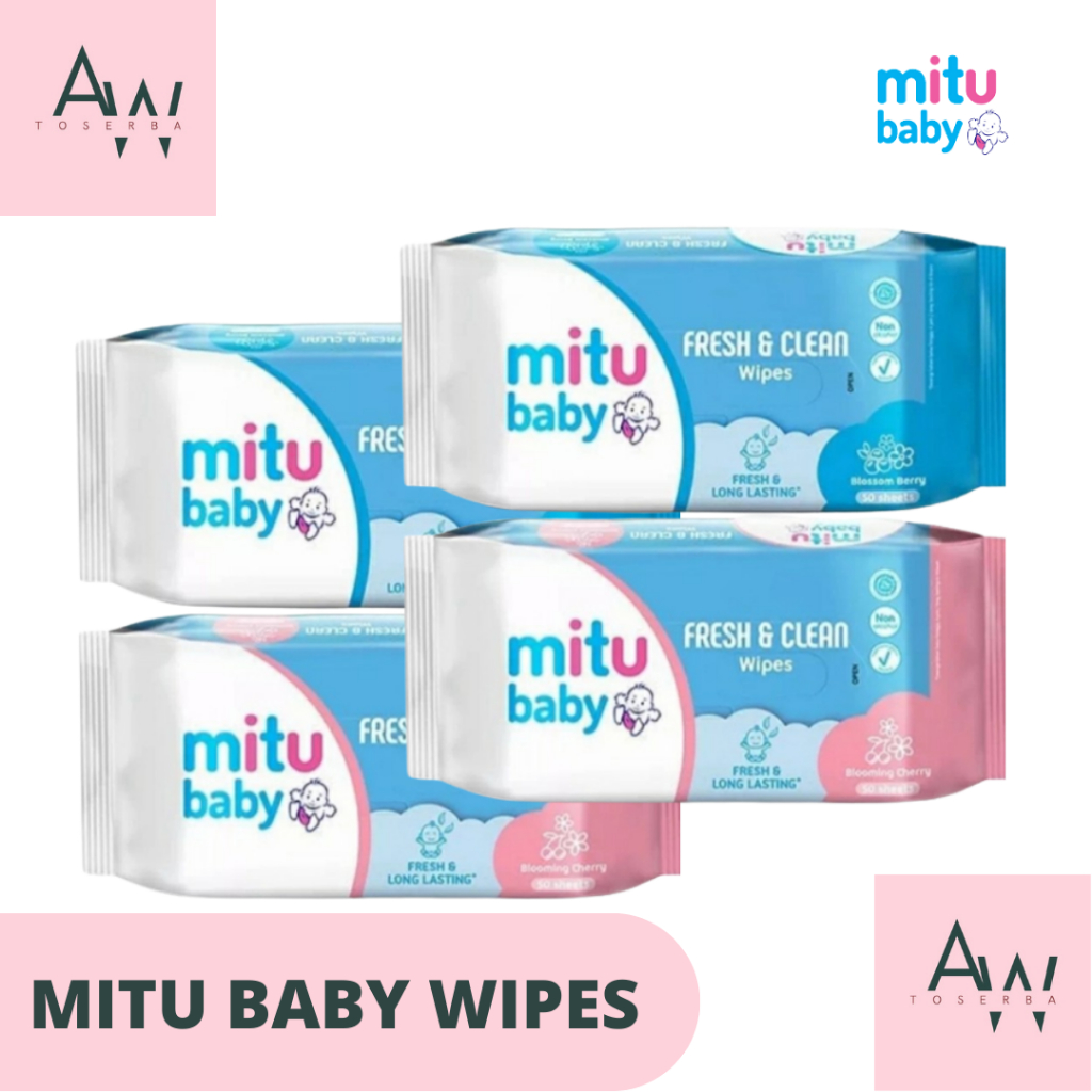Jual Mitu Baby Wipes 50s / Tissue Basah Bayi Cherry Fresia Vanilla ...