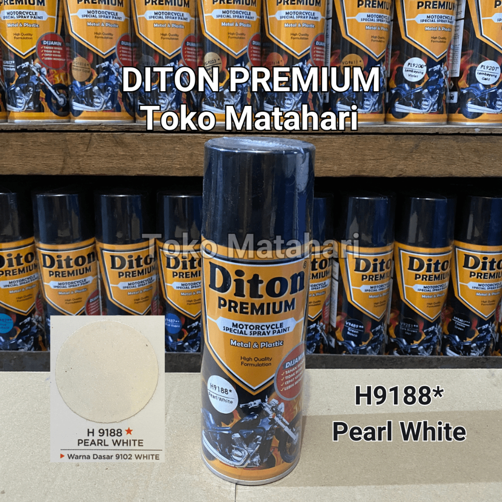 Jual Diton Premium H 9188 Pearl White Putih Mutiara Cat Semprot pylox pilox | Shopee Indonesia