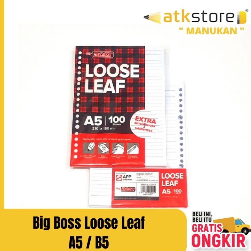 Jual Loose Leaf A5 B5 isi 50/100 lembar || Big boobs loose leaf B5 A5 | Shopee Indonesia