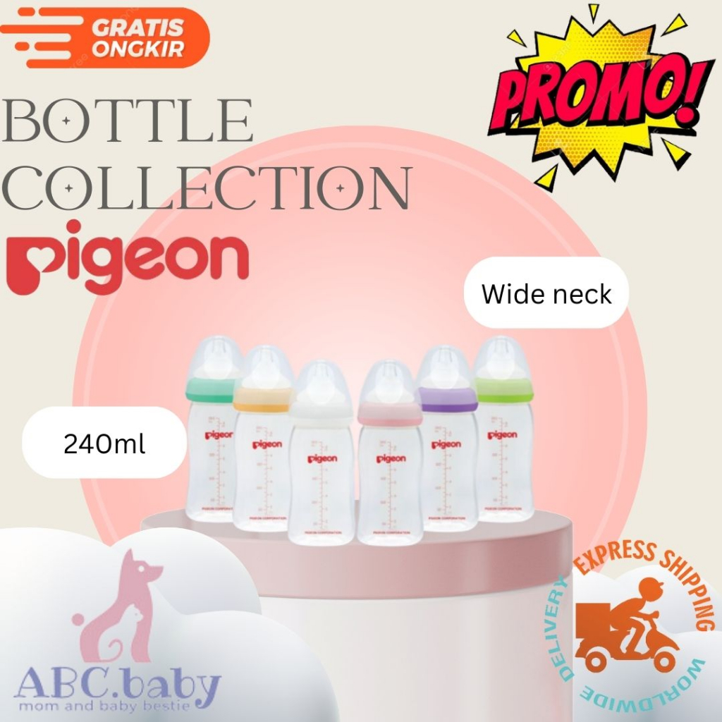 Jual Pigeon Botol Susu Wide Neck Soft Touch Peristaltic Plus 240ml | Shopee Indonesia