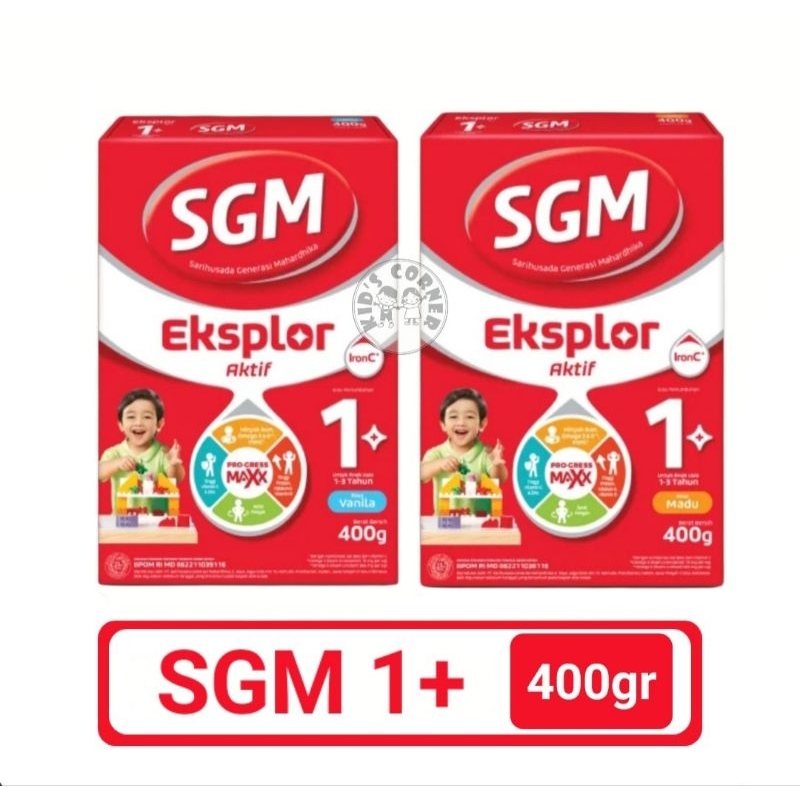 Jual SGM 1+ 400gr madu / vanila pro-gress maxx susu formula | Shopee Indonesia