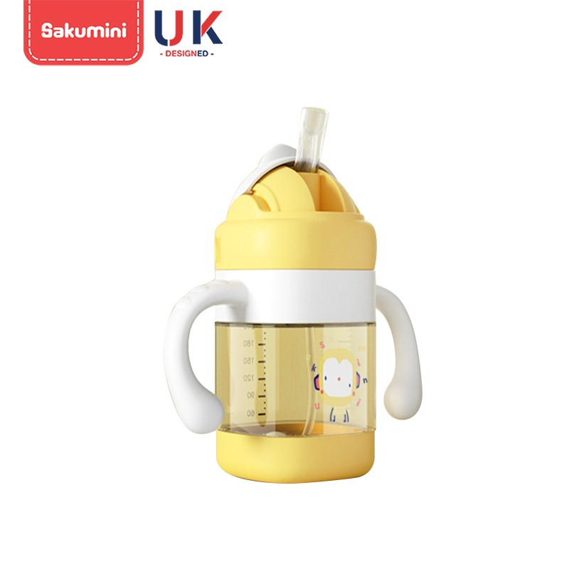 Jual SAKUMINI TRAINING PPSU STRAW CUP 240ML - BOTOL ANAK | Shopee Indonesia