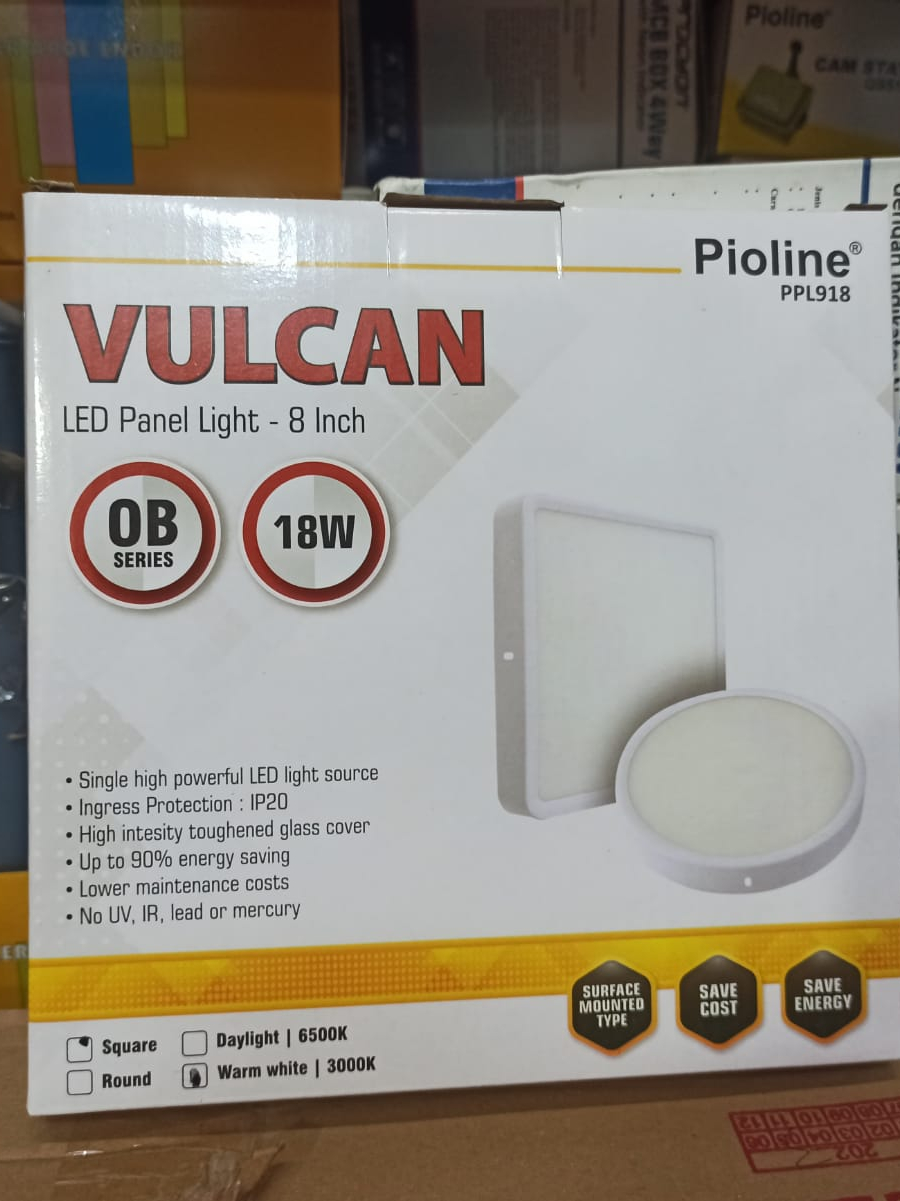 Jual LED Panel Light Pioline Vulcan OB 18 W Square WW 8" | Shopee Indonesia