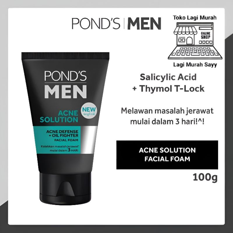 Jual Ponds Men Acne Solution 100gr , 100 gr | Shopee Indonesia